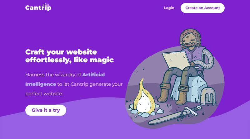 Cantrip是一个利用人工智能技术帮助用户轻松创建网站的在线平台。-SOAI.IM