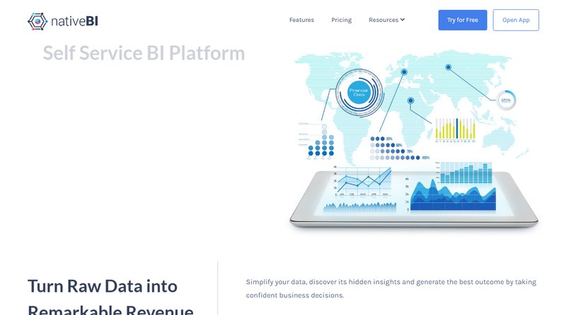 NativeBI是一个自助式商业智能平台，帮助企业将数据转化为可操作的洞察。-SOAI.IM