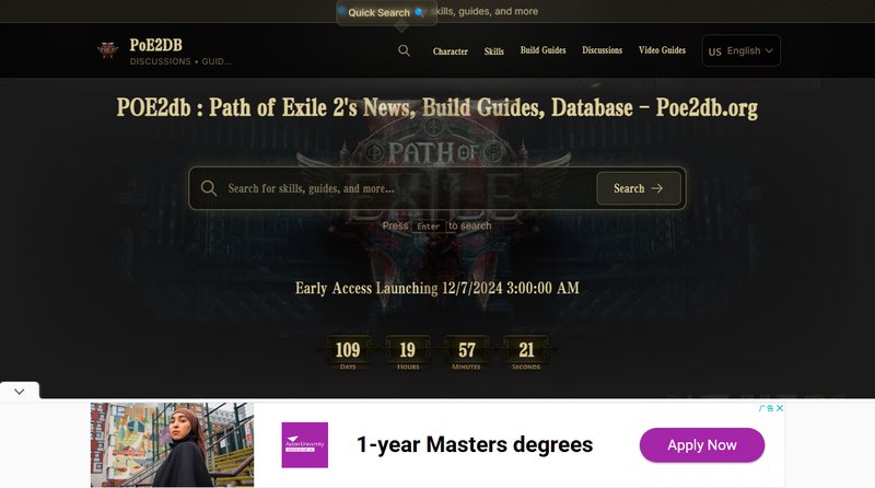 POE2db 是一个专注于《Path of Exile 2》的新闻、构建指南和数据库的网站。-SOAI.IM