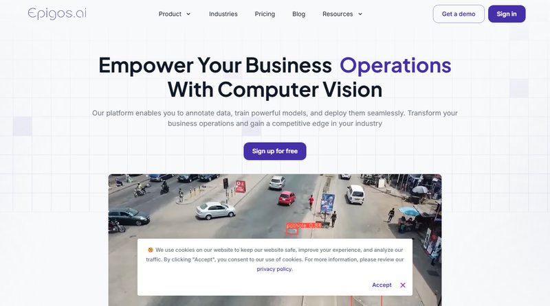 Epigos AI 提供计算机视觉平台，帮助企业通过数据标注、模型训练和部署来优化业务操作。-SOAI.IM