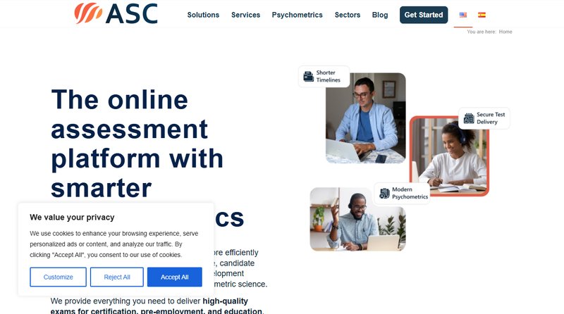 ASC提供全面的在线评估平台和心理测量服务，涵盖从测试设计到结果分析的整个生命周期。-SOAI.IM