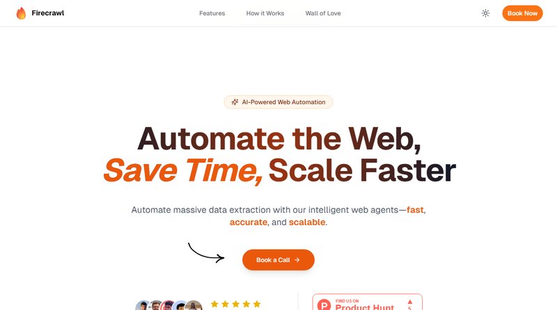 Firecrawl是一个AI驱动的网络自动化平台，专注于大规模数据提取和自动化任务。-SOAI.IM