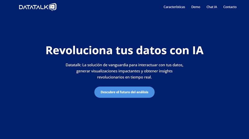 Datatalk 是一个利用人工智能进行数据分析的先进解决方案，提供数据交互、可视化生成和实时洞察功能。-SOAI.IM