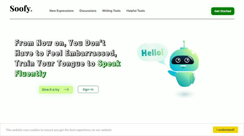 Soofy是一个语言学习平台，帮助用户通过日常对话、辩论和写作练习来提高语言能力。-SOAI.IM
