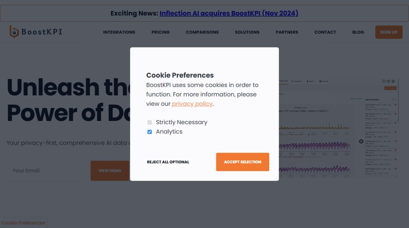 BoostKPI提供隐私优先的AI数据分析服务，帮助企业快速获取全面洞察。-SOAI.IM