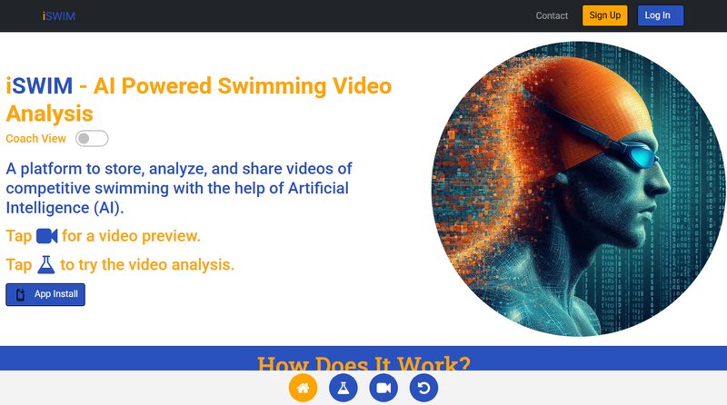 iSWIM是一个利用人工智能技术进行游泳视频分析的平台，帮助游泳运动员和教练提升表现。-SOAI.IM