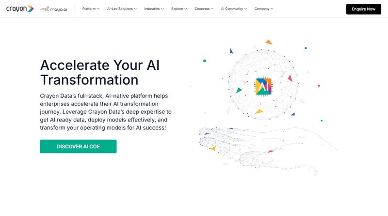 Crayon Data 提供企业级B2B AI解决方案，帮助企业在数据管理和客户体验方面实现数字化转型。-SOAI.IM