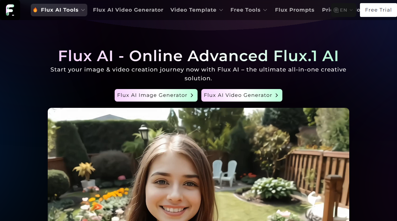 Flux AI 是一个先进的AI图像和视频生成平台，提供多种创意工具，帮助用户轻松生成高质量的视觉内容。-SOAI.IM