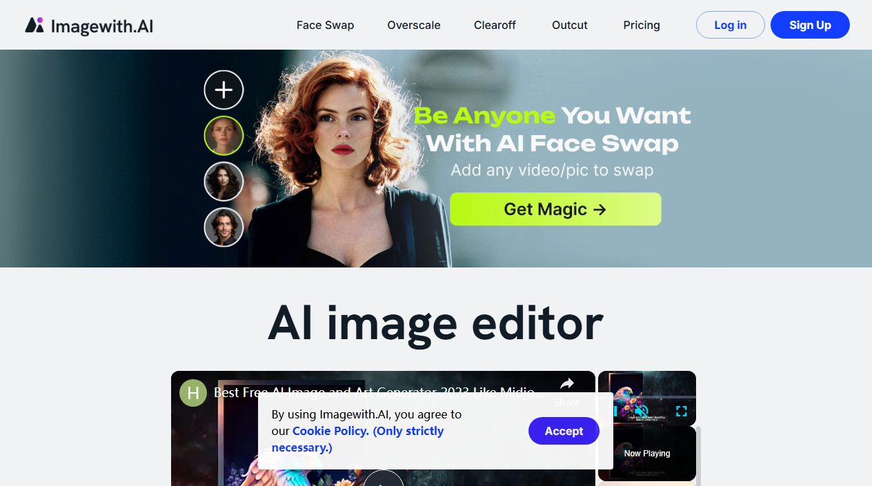 Imagewith.AI 提供基于人工智能的图像编辑和增强服务，包括图像放大、背景移除、对象移除、照片修复等功能。-SOAI.IM
