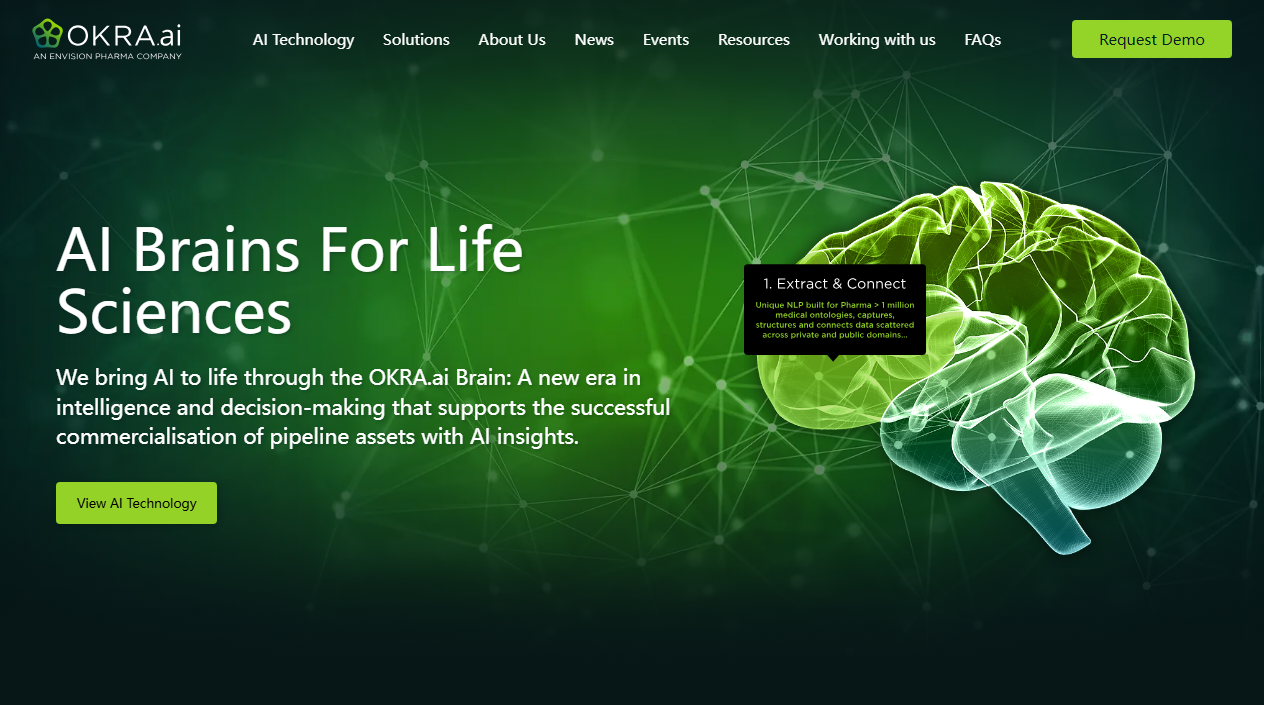 OKRA.ai 提供基于人工智能的解决方案，支持生命科学领域的商业化和决策制定。-SOAI.IM