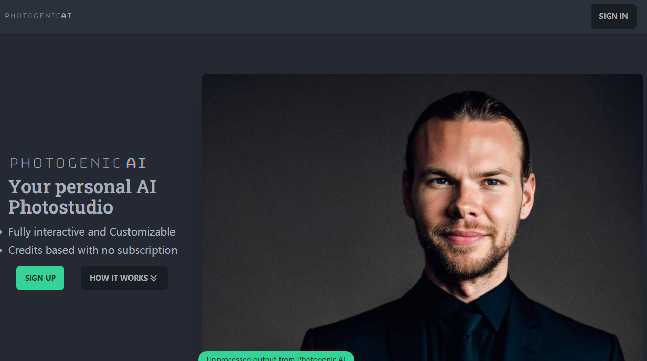 Photogenic AI 是一个个人AI摄影工作室，提供完全交互和可定制的照片生成服务。-SOAI.IM