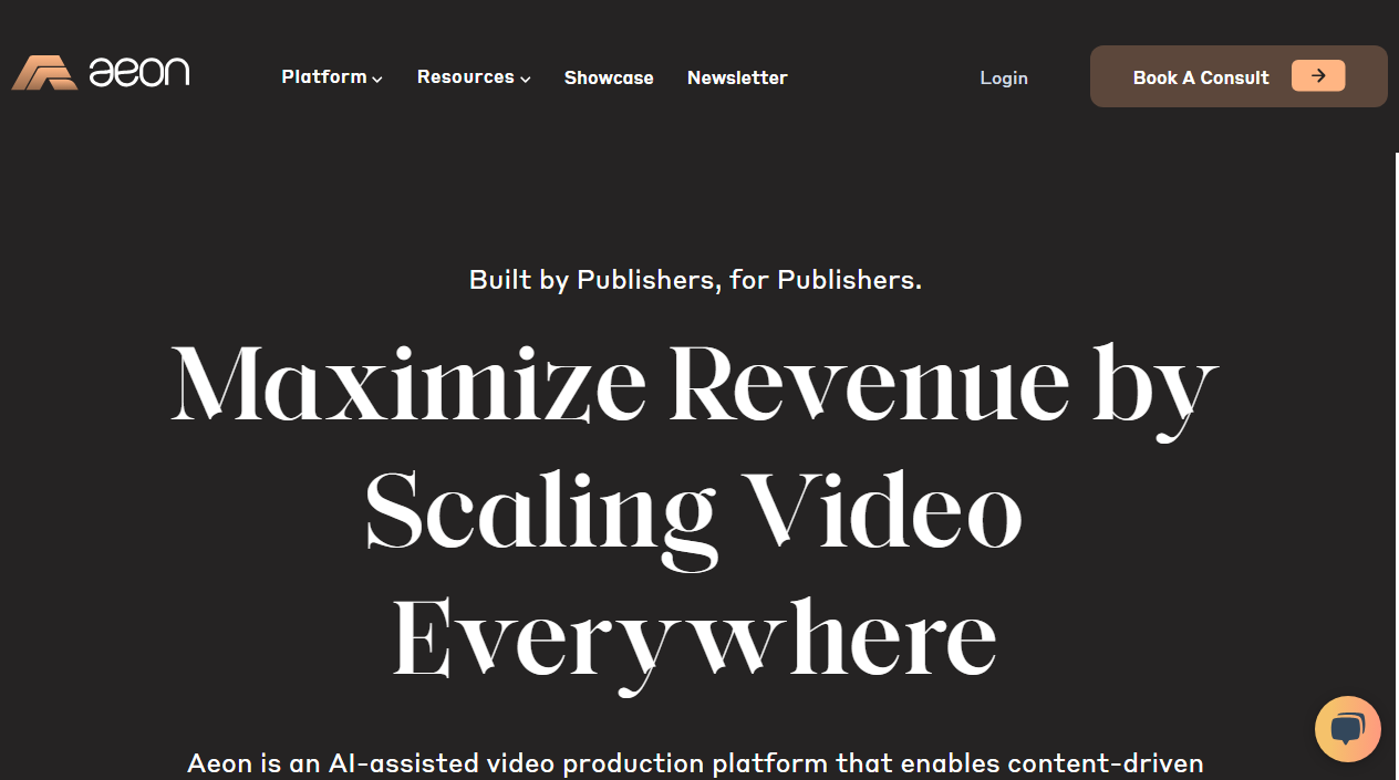 Aeon是一个AI辅助的视频制作平台，帮助内容驱动型企业规模化视频创作，同时保持编辑和品牌完整性。-SOAI.IM