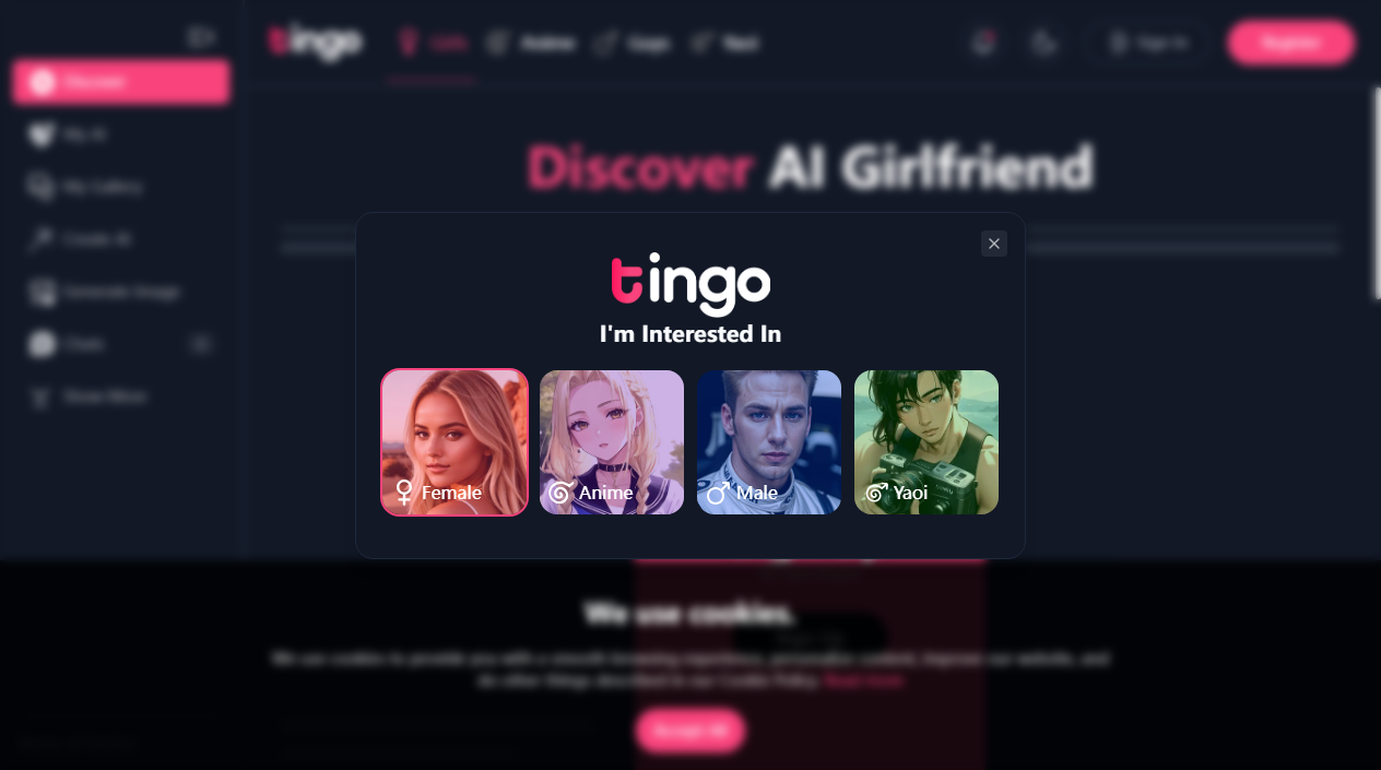 Tingo是一个创建AI虚拟女友的平台，用户可以根据自己的喜好定制女友的外观和性格，并通过先进的AI技术与其互动。-SOAI.IM