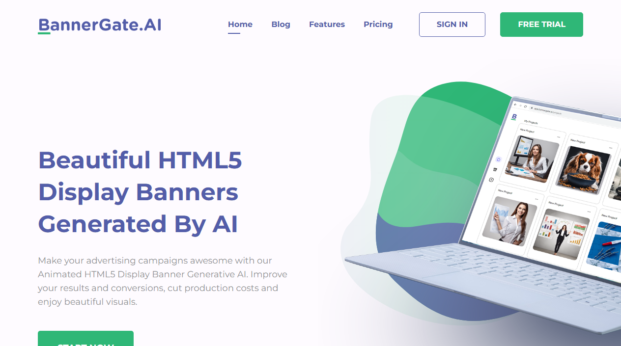 BannerGate AI 是一个生成动画HTML5展示横幅的AI工具，帮助用户轻松创建广告素材。-SOAI.IM