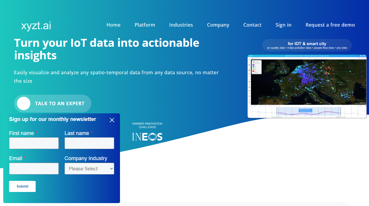 xyzt.ai 是一个将物联网数据转化为可操作洞察的平台，提供时空数据分析、可视化及人工智能驱动的洞察。-SOAI.IM